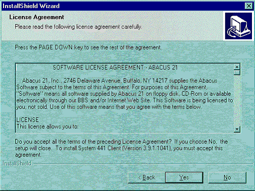 Installing Abacus on a Client Workstation